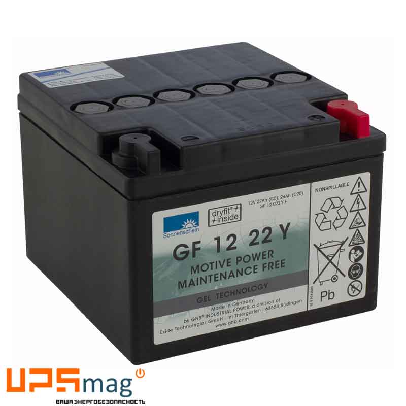 Купить аккумулятор Sonnenschein GF 12 022 Y F (12V,22Ah) по выгодной цене — официальный дилер ...